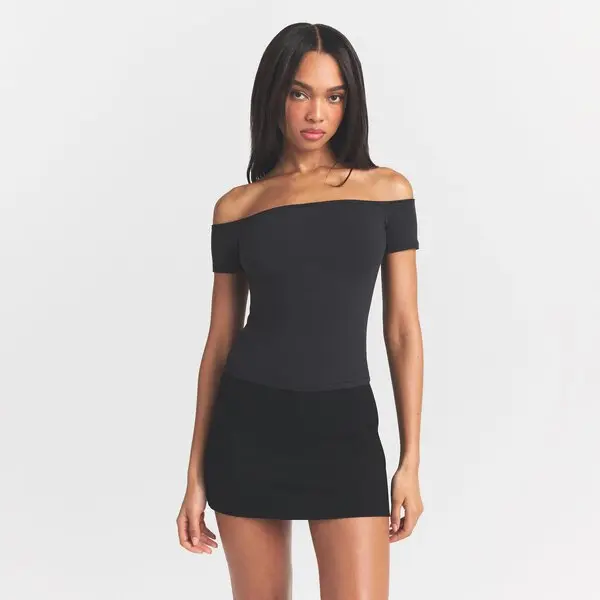 SKIMS High-waisted Mini Skort - Obsidian