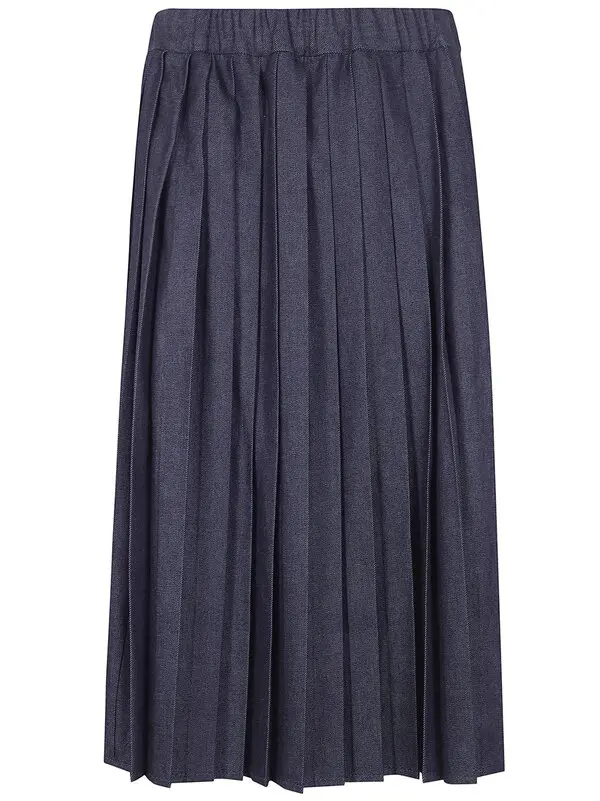 JIL SANDER Denim Midi Round Skirt