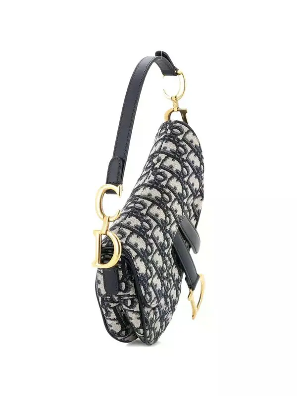 Dior Saddle Handbag Oblique Canvas Mini Shoulder Bag - Blue