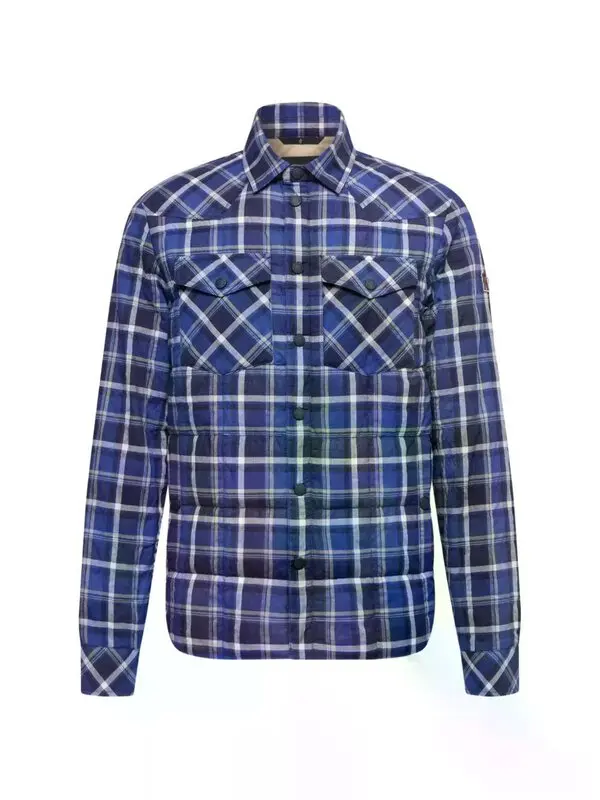 Moncler Gelt Plaid Quilted Jacket - Blue