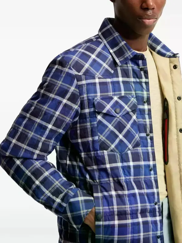 Moncler Gelt Plaid Quilted Jacket - Blue