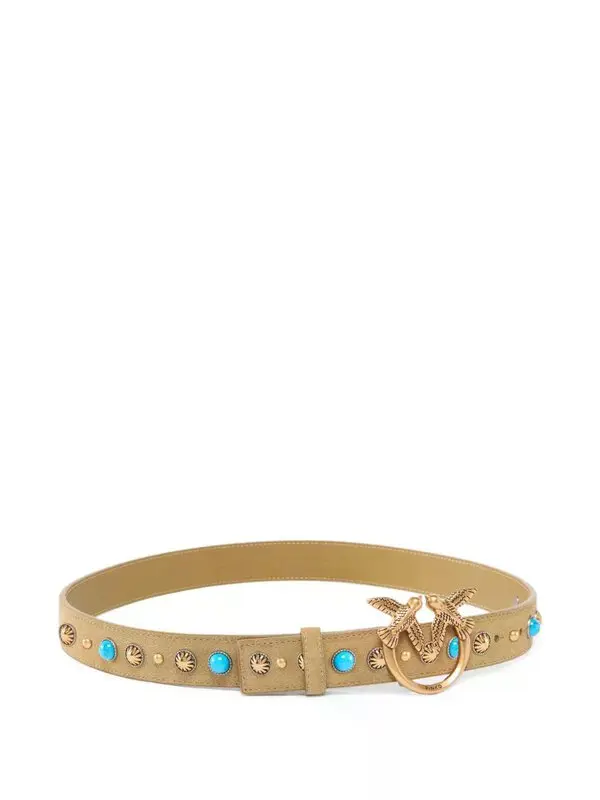 Pinko Stud-embellished Love Birds Buckle Belt