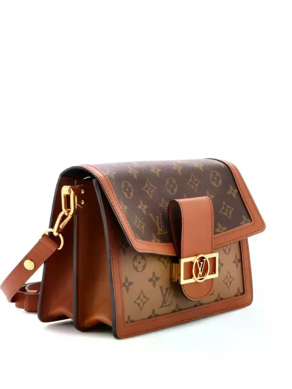LOUIS VUITTON Dauphine Reverse Monogram Canvas Mm Shoulder Bag - Brown