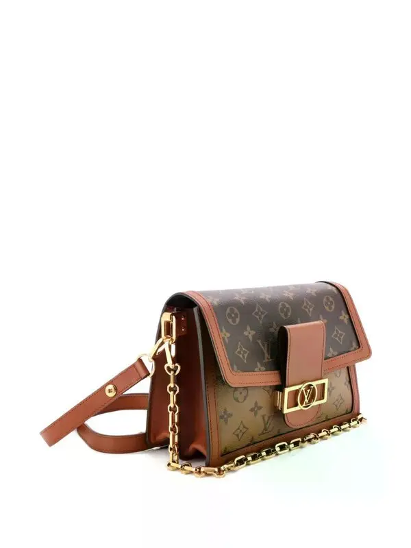 LOUIS VUITTON Dauphine Reverse Monogram Canvas Mm Shoulder Bag - Brown