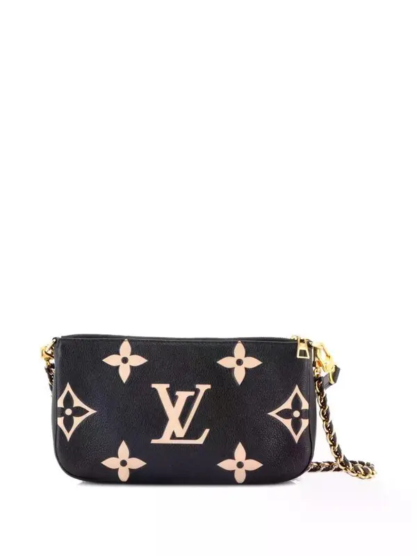 LOUIS VUITTON Multi Pochette Accessoires Bicolor Monogram Empreinte Giant Crossbody Bag