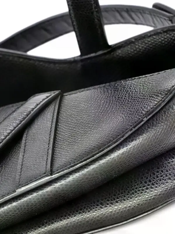 Dior Saddle Handbag Leather Mini Shoulder Bag - Black