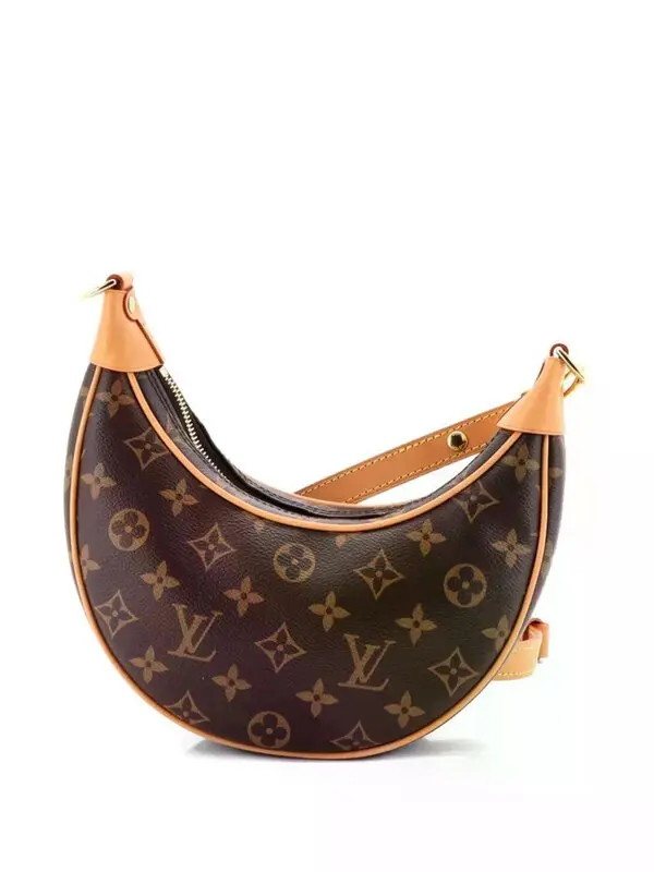 LOUIS VUITTON Loop Handbag Monogram Canvas Hobo Bag - Brown