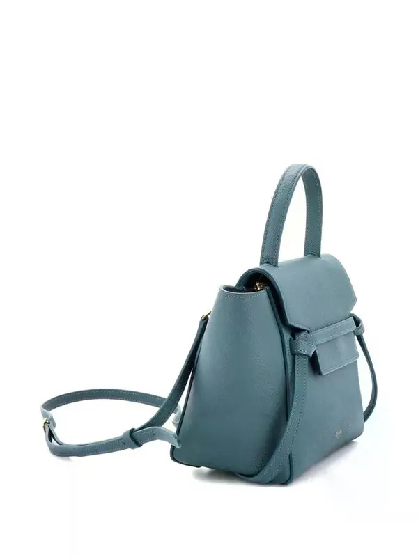 Celine Belt Bag Textured Leather Nano Shoulder Bag - Green