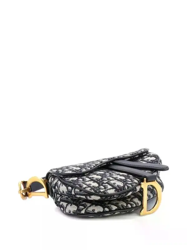 Dior Saddle Handbag Oblique Canvas Mini Shoulder Bag