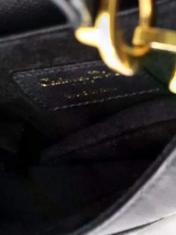Dior Saddle Handbag Leather Mini Shoulder Bag - Black