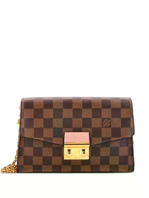 LOUIS VUITTON Croisette Chain Wallet Nm Damier - Brown