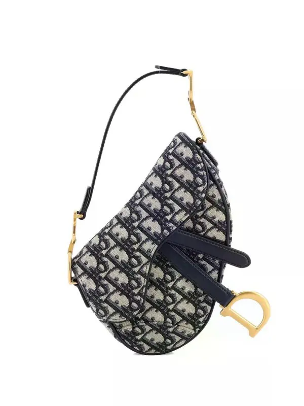 Dior Saddle Handbag Oblique Canvas Mini Shoulder Bag - Blue
