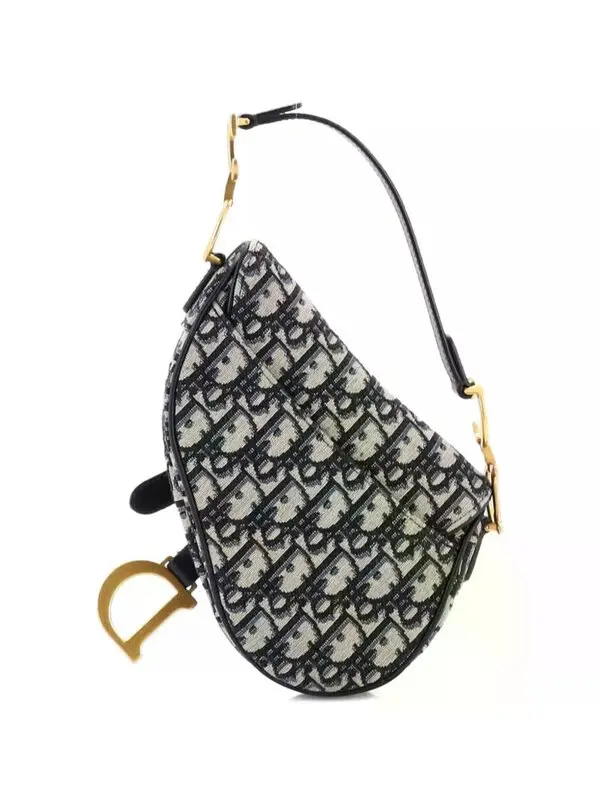 Dior Saddle Handbag Oblique Canvas Mini Shoulder Bag - Blue