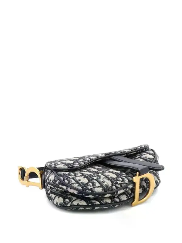 Dior Saddle Handbag Oblique Canvas Mini Shoulder Bag - Blue