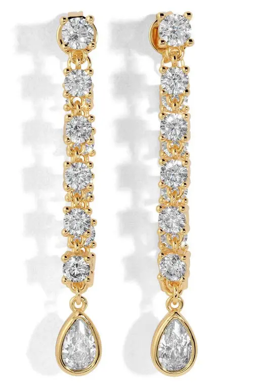Lili Claspe Stephie Bezel Drop Earrings - Gold