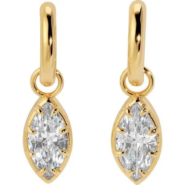 Lili Claspe Estelle Marquise Drop Earrings - Gold