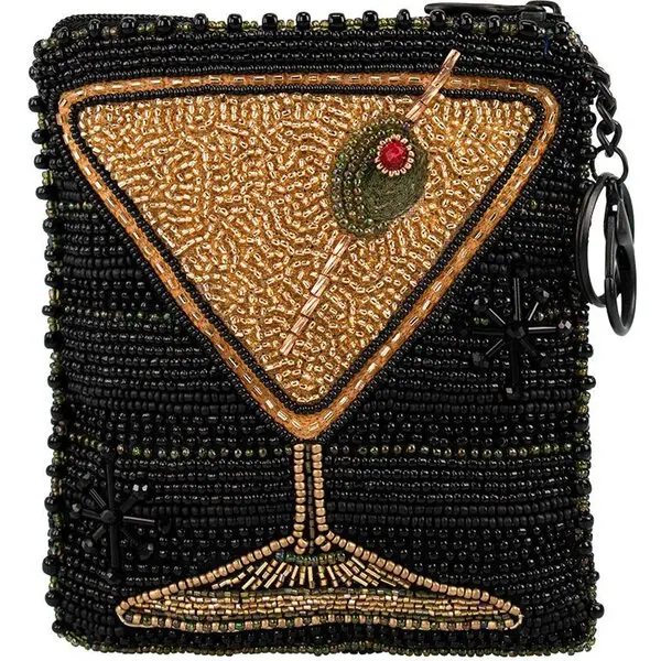 MARY FRANCES ACCESSORIES Bottoms Up Coin Purse - Black