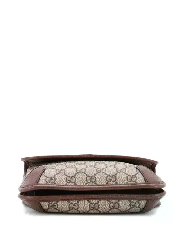 Gucci Neo Vintage Flap Messenger Gg Coated Canvas Small Crossbody Bag - Brown