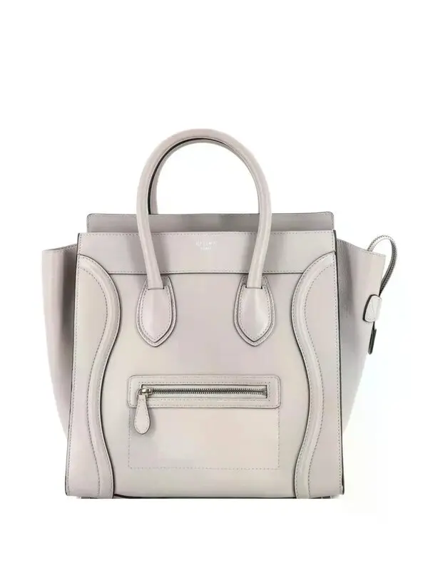 Celine Luggage Bag Mini Tote Bag Smooth Leather - Neutrals