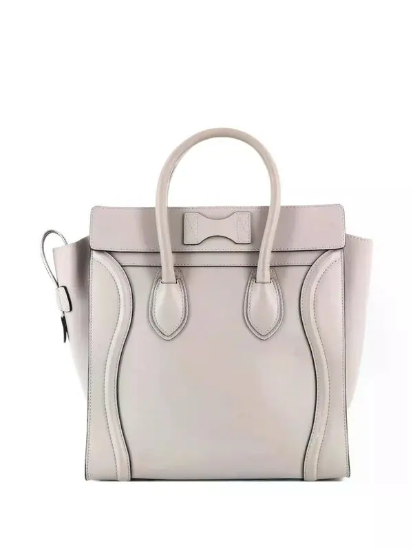 Celine Luggage Bag Mini Tote Bag Smooth Leather - Neutrals