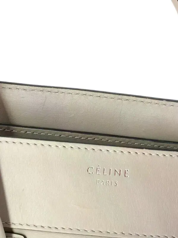 Celine Luggage Bag Mini Tote Bag Smooth Leather - Neutrals