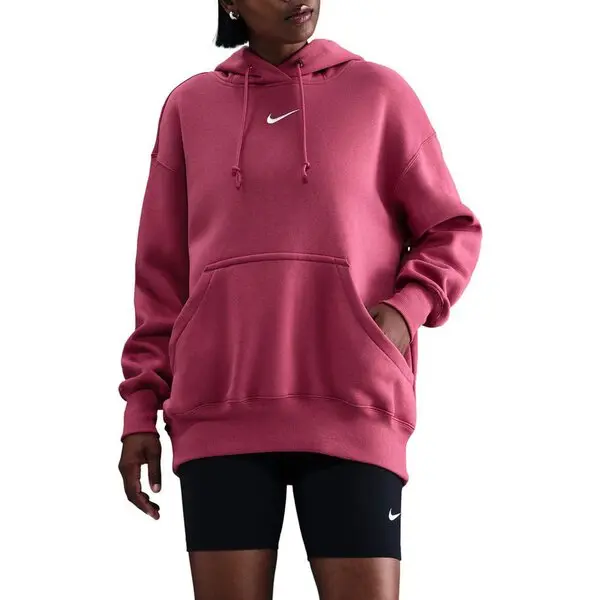 Nike Sportswear Phoenix Fleece Oversized Pullover Hoodie - Sweet Beet/sail