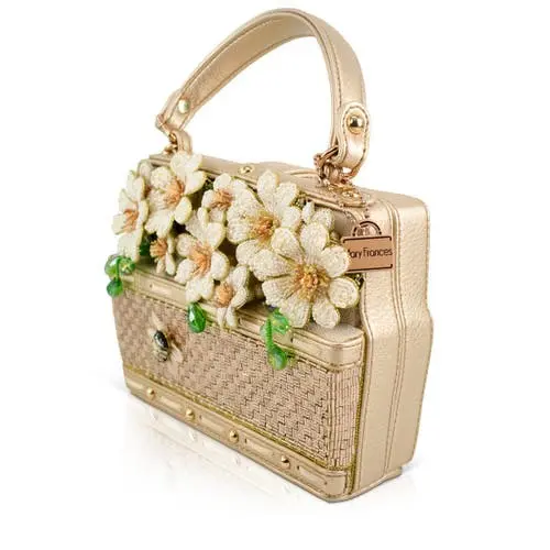 MARY FRANCES ACCESSORIES Basket Of Sunshine Top Handle Handbag