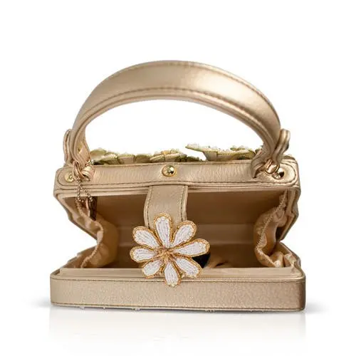 MARY FRANCES ACCESSORIES Basket Of Sunshine Top Handle Handbag