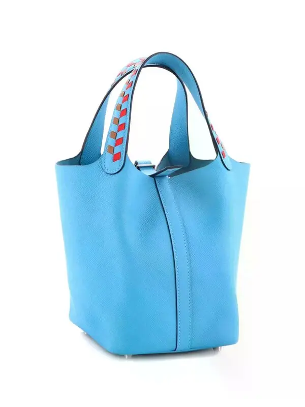 Hermès Picotin Lock Tressage Epsom Pm Bucket Bag - Blue