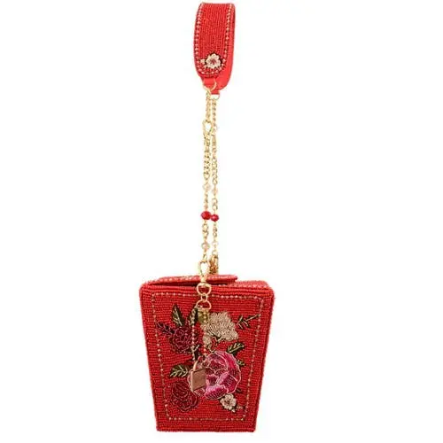 MARY FRANCES ACCESSORIES Scarlet Bloom Crossbody Handbag