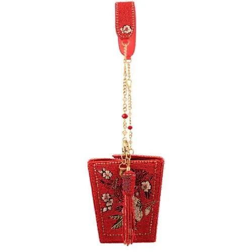 MARY FRANCES ACCESSORIES Scarlet Bloom Crossbody Handbag