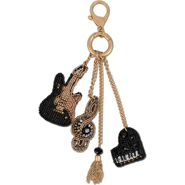 MARY FRANCES ACCESSORIES Sound Wave Charm - Black