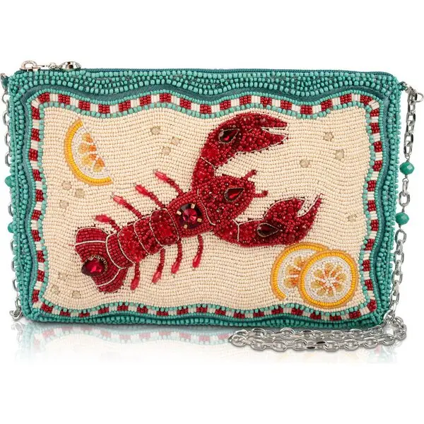 MARY FRANCES ACCESSORIES Crossbody Handbag With Lobster Applique
