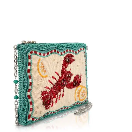 MARY FRANCES ACCESSORIES Crossbody Handbag With Lobster Applique
