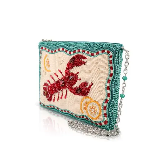 MARY FRANCES ACCESSORIES Crossbody Handbag With Lobster Applique