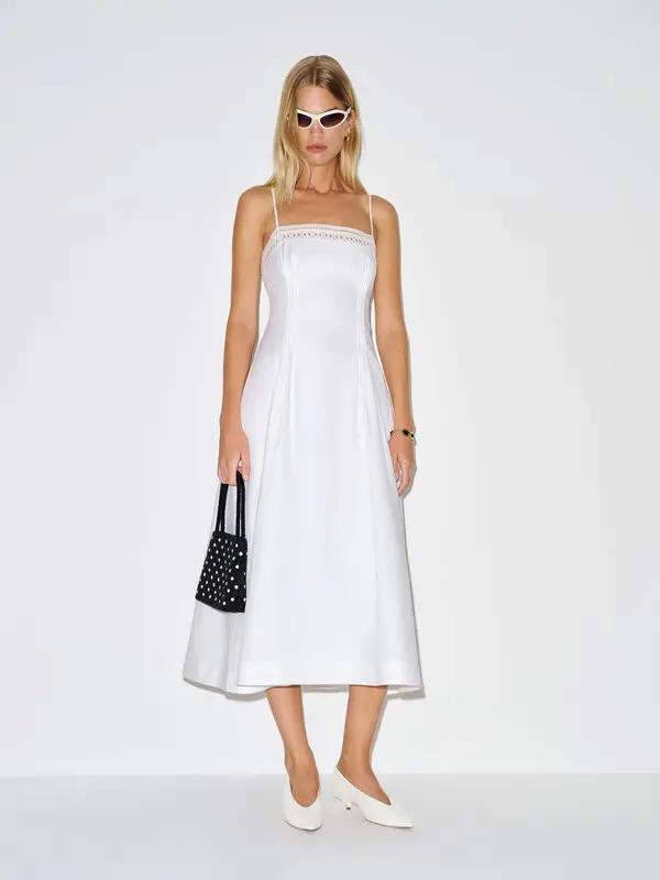 REFORMATION Pomona Linen Dress - Ivory
