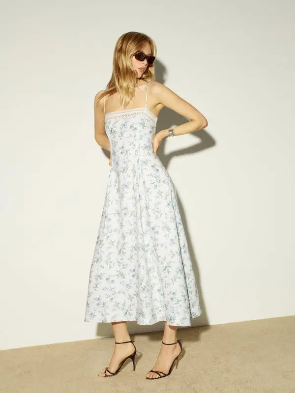 REFORMATION Pomona Linen Dress - Ivory