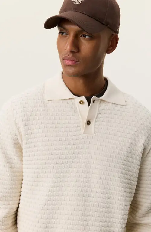 LES DEUX Billy Weave Long Sleeve Polo