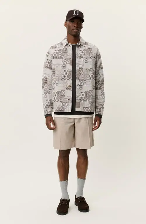 LES DEUX Layton Patch Jacquard Button-up Shirt Jacket