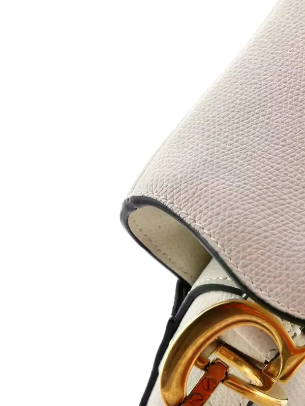 Dior Saddle Handbag Leather Mini Shoulder Bag - White