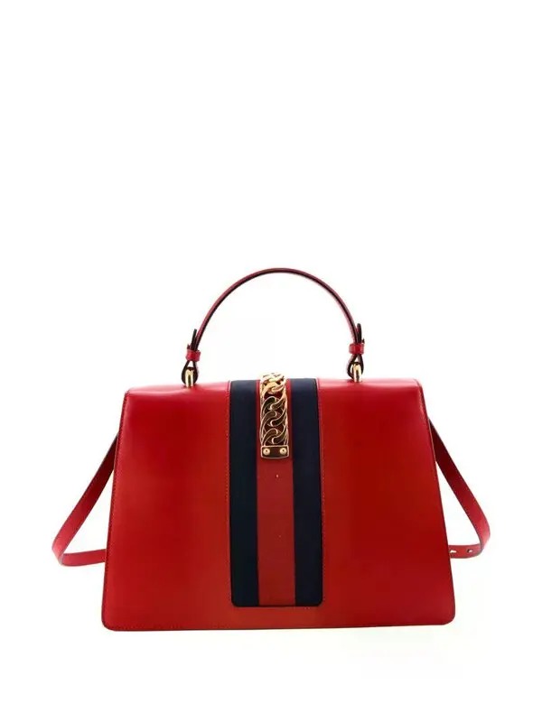 Gucci Sylvie Top Handle Medium Satchel - Red