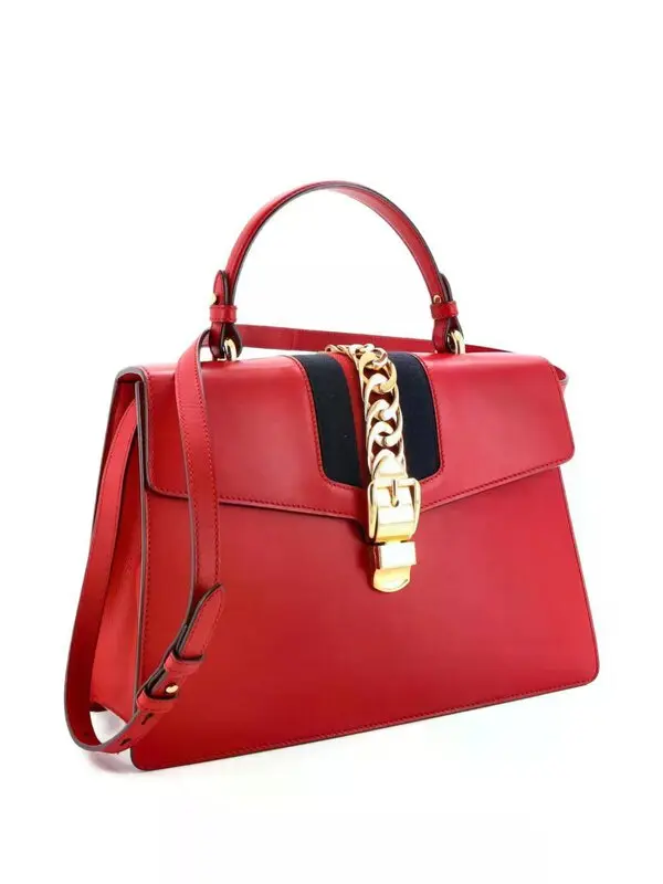 Gucci Sylvie Top Handle Medium Satchel - Red