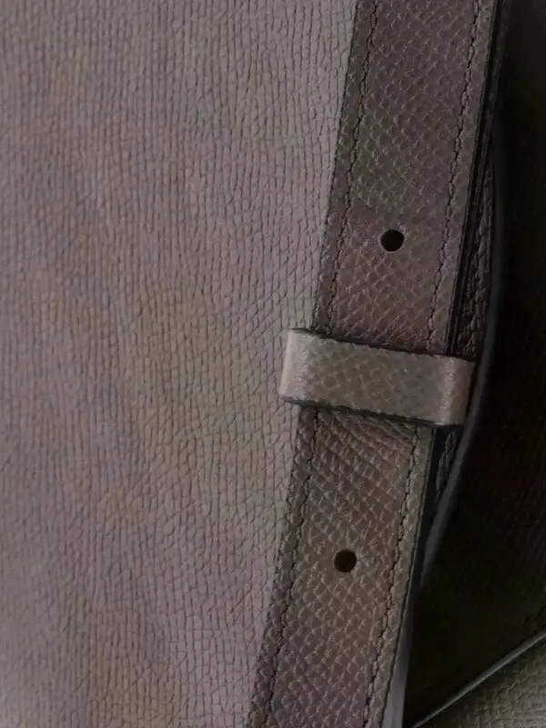 Celine Trotteur Grainy Leather Medium Crossbody Bag - Grey