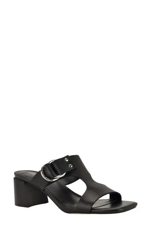 Calvin Klein Vevia Slide Sandal - Black Leather