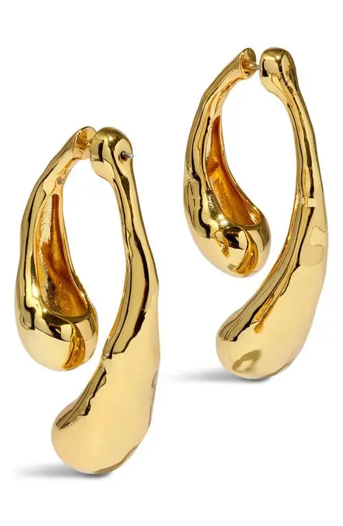 Alexis Bittar Molten Front/back Drop Earrings - Gold