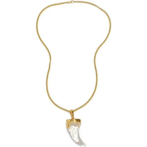 Alexis Bittar Liquid Lucite® Horn Pendant Necklace - Gold/lucite