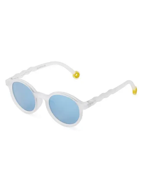 OLIVIO Youth Oval Sunglasses - Jellyfish White