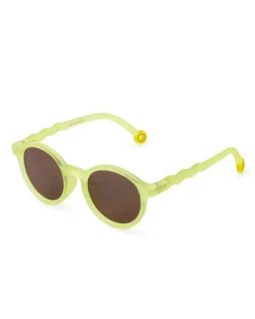 OLIVIO Youth Oval Sunglasses - Lime Green