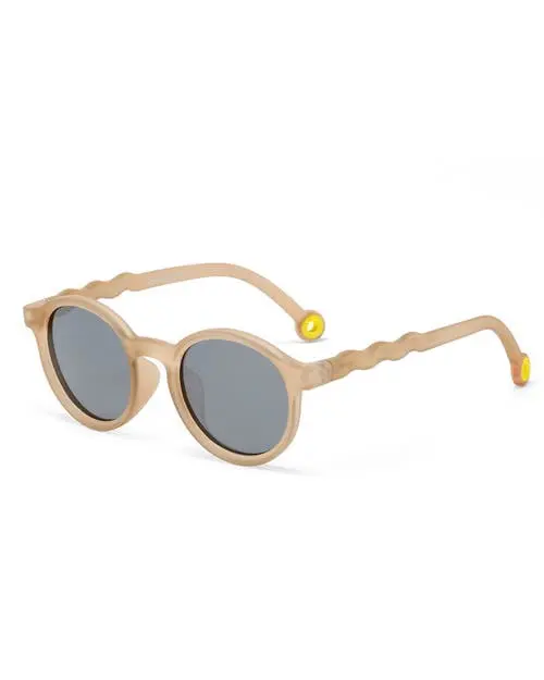 OLIVIO Youth Oval Sunglasses - Sand Beige