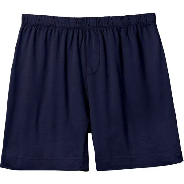 CITY THREADS USA-MADE Soft 100% Cotton Jersey Boxer - Navy